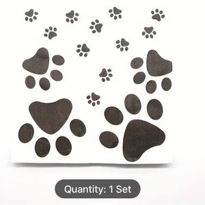 Red Dress Boutique | Party Supplies | New Dog Paw Prints Theme Party ...